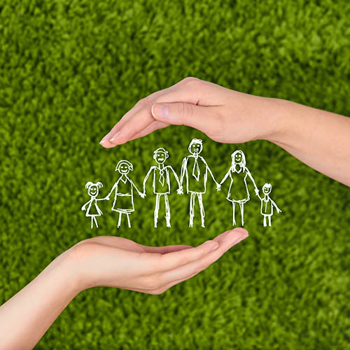 Family life insurance, protecting family, family concepts. | Wood ...